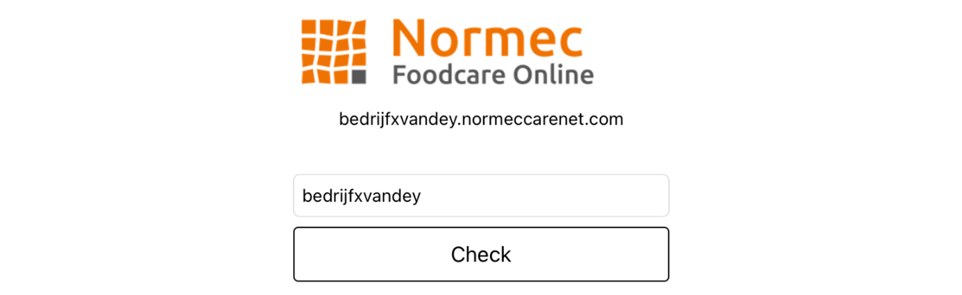 Inloggen en gebruik van de app – Normec Foodcare Online